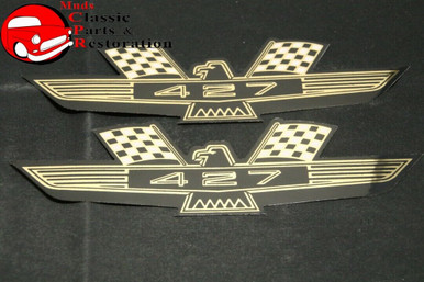 64-67 Ford Fairlane Fullsize Galaxie 427 Eagle Valve Cover Decals Pair