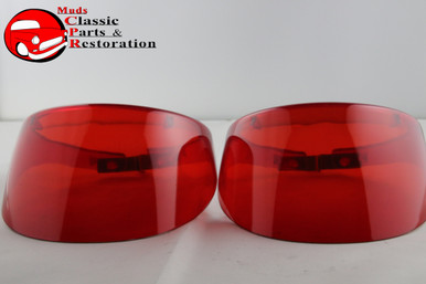 4" Peep Accessory Door Mirror Red Visors Custom Truck Hot Rat Street Rod