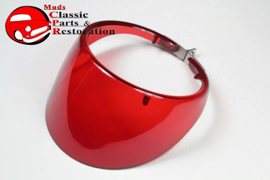 4" Peep Accessory Door Mirror Red Visors Custom Truck Hot Rat Street Rod