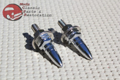 Hot Rat Street Rod Custom Car Truck Chrome License Plate Fasteners 4 Bolts