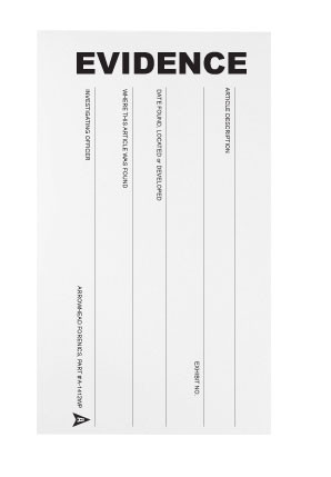 Evidence Packaging - Evidence Envelopes - Preprinted Evidence Envelopes ...