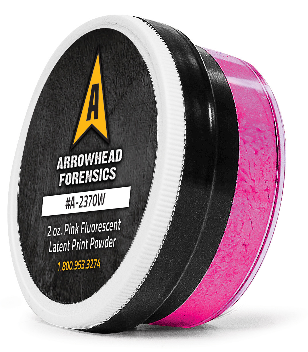 Pink Fluorescent Latent Fingerprint Powder 2oz | Arrowhead Forensics