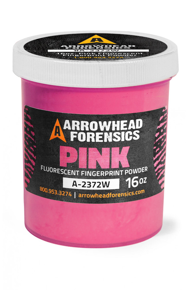 Latent Print Development - Fingerprint Powder - Fluorescent Pink - 2oz