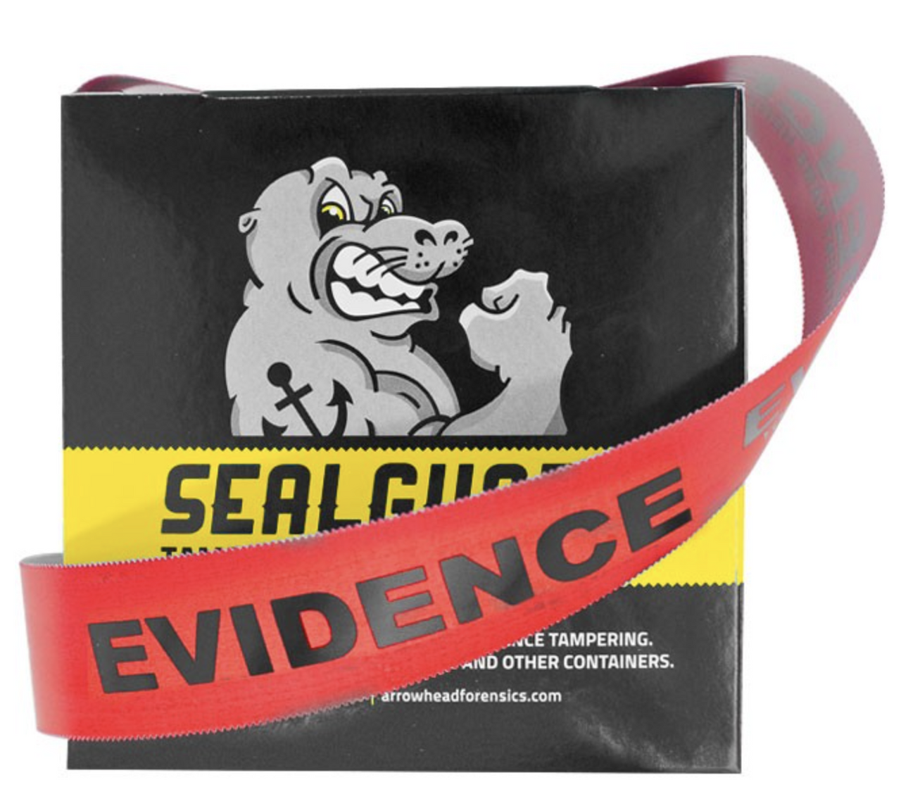 SealGuard™ Split Back Evidence Tape 1 3/8" x 54' Solid Red Mini Roll ...