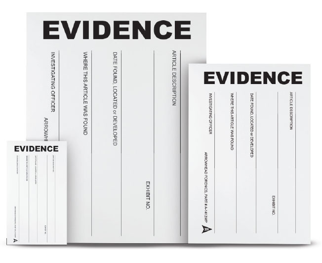 Evidence Packaging - Evidence Envelopes - Preprinted Evidence Envelopes ...