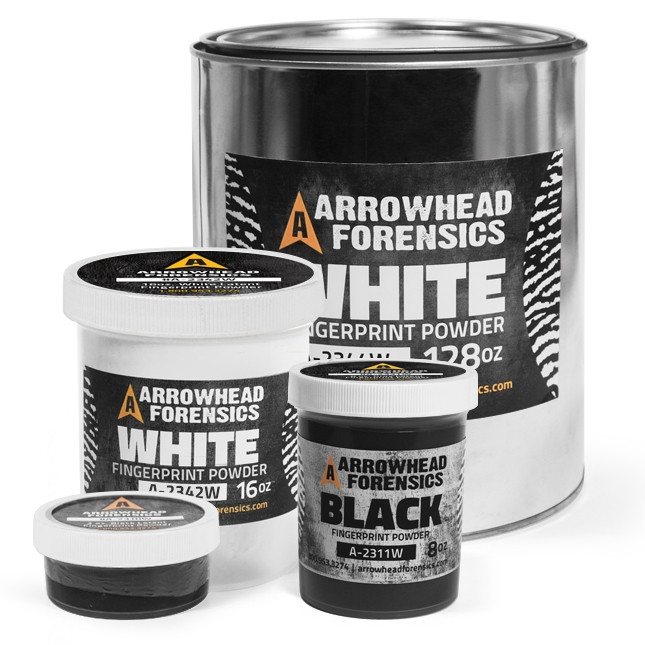Latent Print Development Fingerprint Powder Black Gray White Latent Print Development Fingerprint Powder Black Gray White