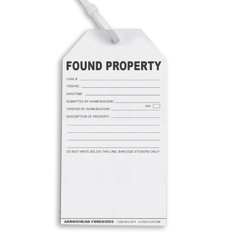 Evidence Packaging - Evidence Labels - Arrowhead Sureseal™ Adhesive ...