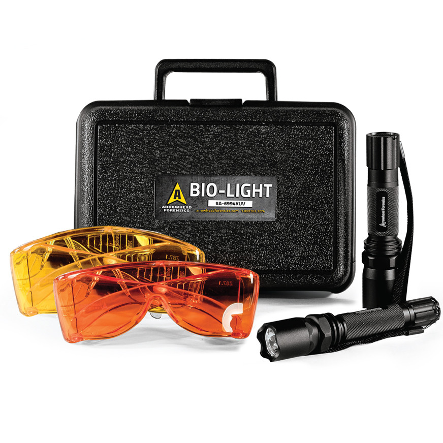 Bio Light 455nm & 365nm Forensic Light Source Kit | Arrowhead Forensics