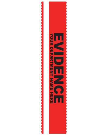 Custom SealGuard™ Split Back Evidence Tape Red White Stripe | Arrowhead ...