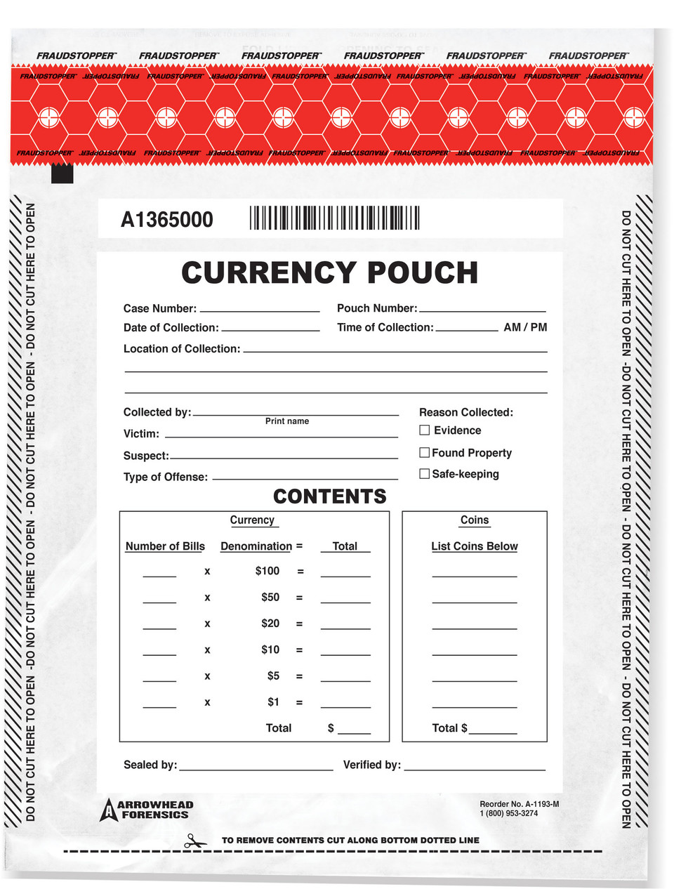 SureSeal Tamper Indicating Currency Bags 9" x 12" 500pk | Arrowhead ...