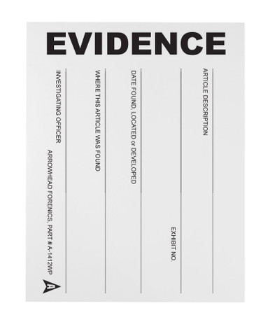 Preprinted Evidence Envelopes 9” x 12” | Arrowhead Forensics
