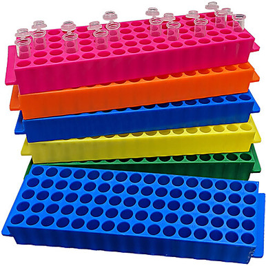 Tube Rack, fraction collector type, 80 x 1.5mL/2mL, orange | Arrowhead ...