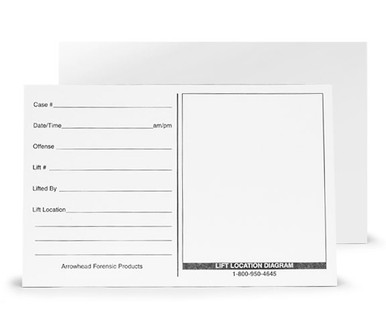 White Backing Cards 5.5" x 8.5" | Arrowhead Forensics