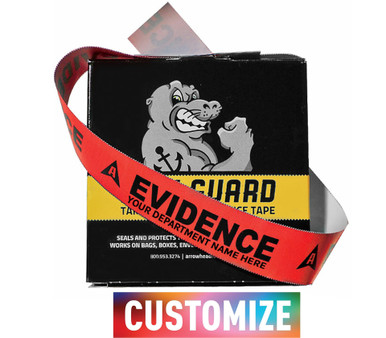Custom SealGuard™ Split Back Evidence Tape Red "Evidence" Imprint ...