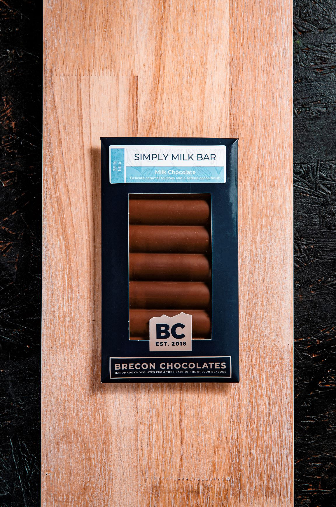35% Milk Chocolate Wave Bar - Brecon Chocolates