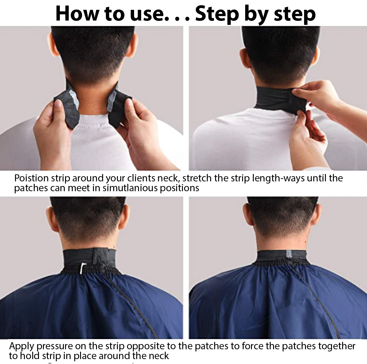 Neck Rolls -Black - 5pkt