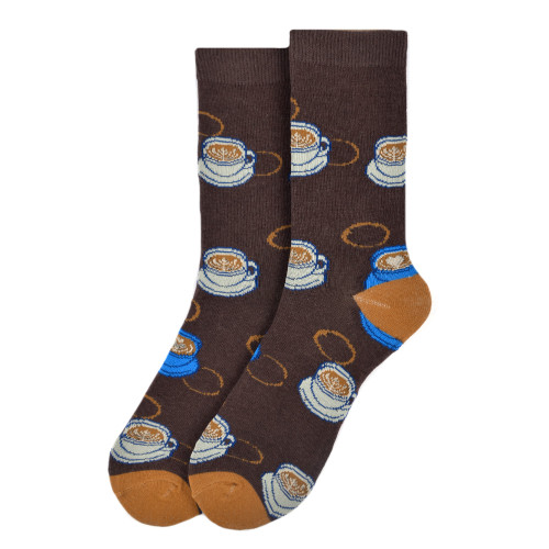 Women's Coffee Novelty Socks - LNVS19419-BR