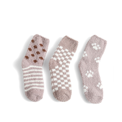 Ladies Fuzzy Socks - 3 Pair Set | SeliniNY