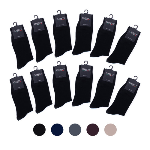 12 Pairs Pack Solid Color Poly Socks | SeliniNY Wholesale