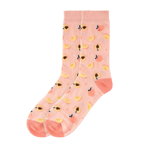 Women's Peach Novelty Socks | SELINI NY WHOLESALE