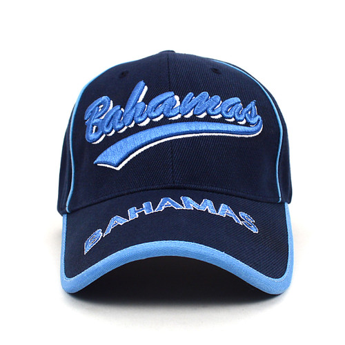 Bahamas Blue 3D Embroidered Baseball Cap, Hat EBC10284