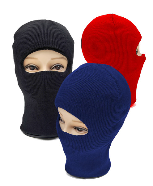 One Hole Open-Face Knit Face Mask/Ski Mask - LH1001