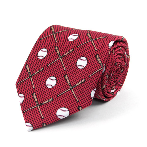 "Baseball" Novelty Tie NV4471-BUR