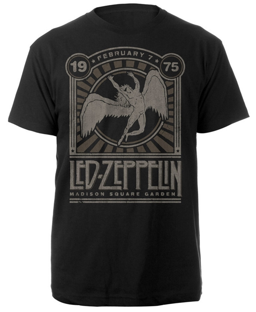 Led Zeppelin 'Gold Symbols & Black Squares' (Green) T-Shirt