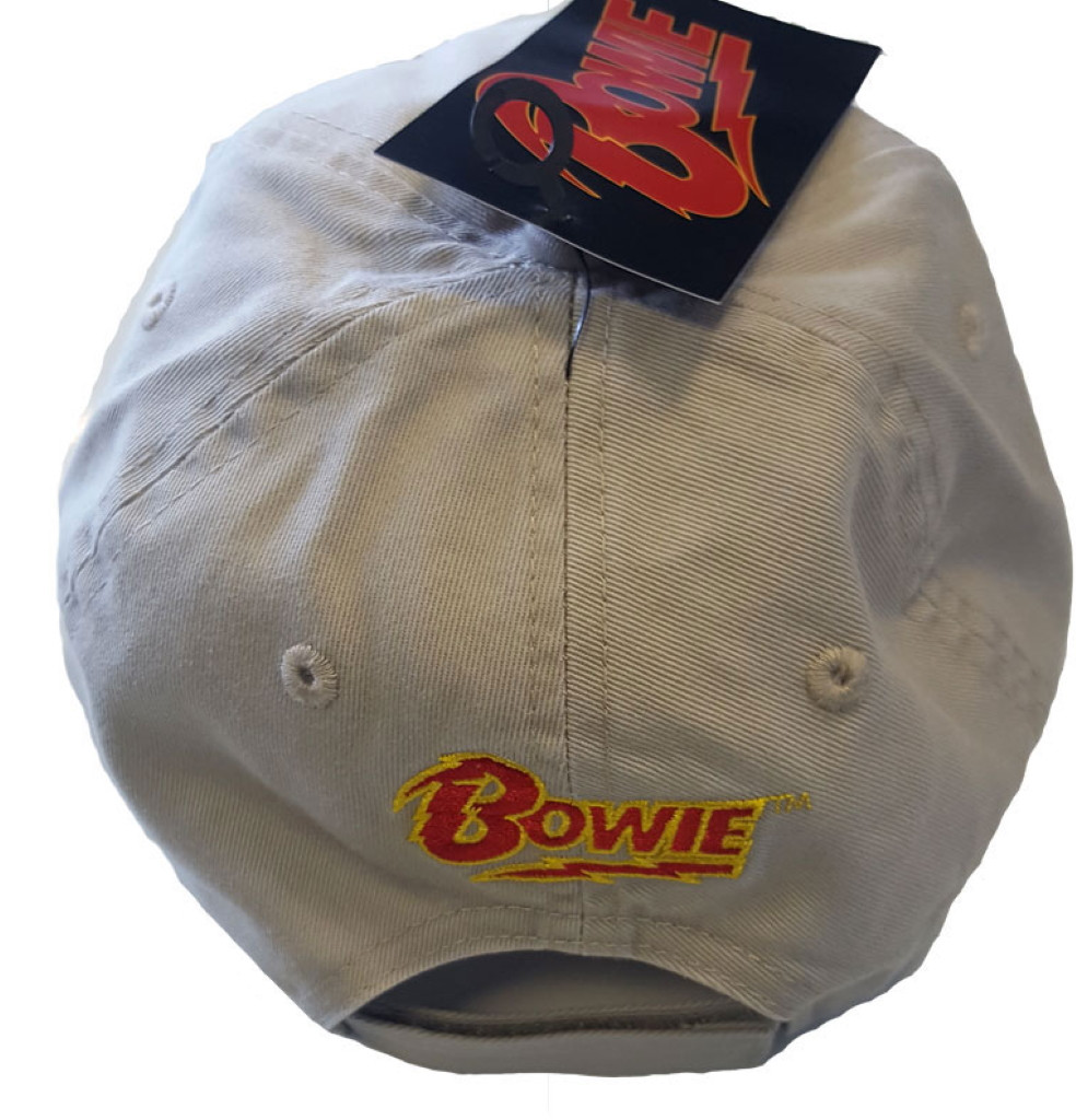 David Bowie 'Flash Logo' (Sand) Baseball Cap