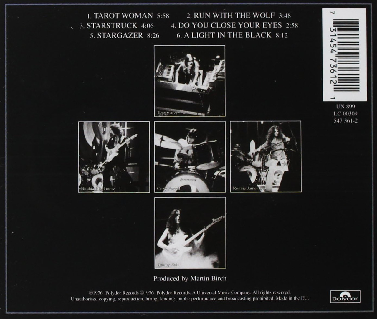 Rainbow 'Rising' CD Jewel Case