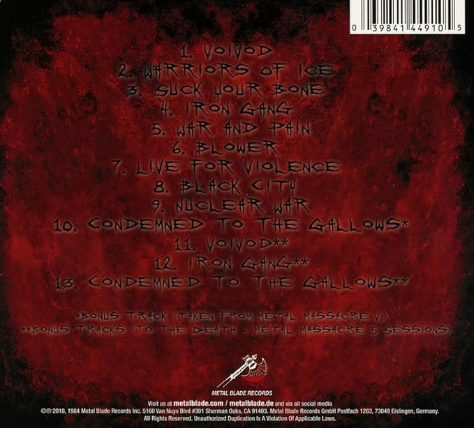 Voivod 'War & Pain' CD Digipack