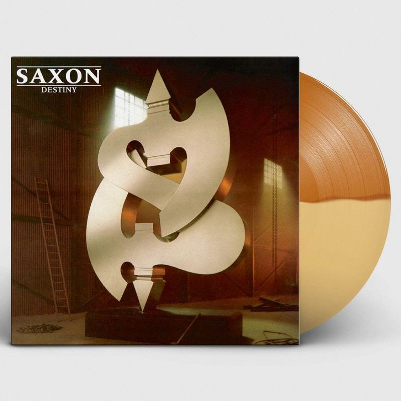 Saxon 'Destiny' LP Gold Brown split Vinyl