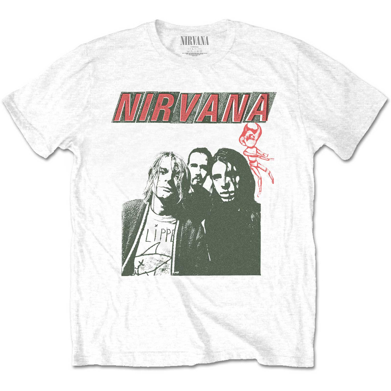 Nirvana 'Flipper' (White) T-Shirt | Eyesore Merch
