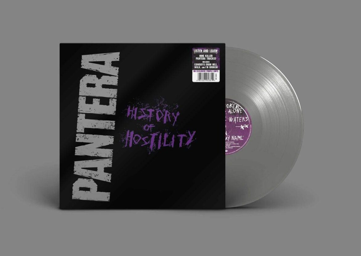Pantera 'History of Hostility' LP Silver Vinyl