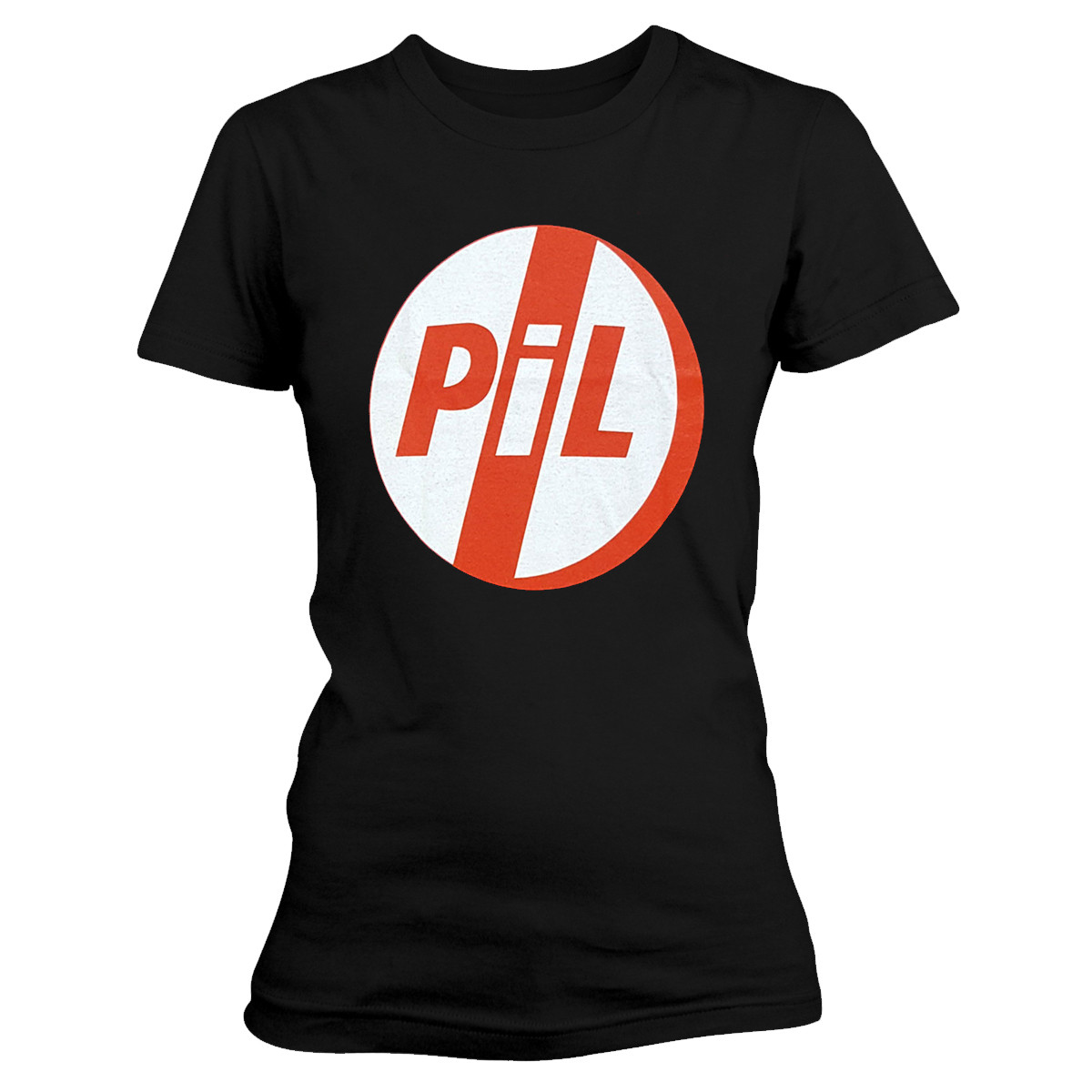 Public Image Ltd 'Logo' (Black) Womens Fitted T-Shirt | Eyesore Merch