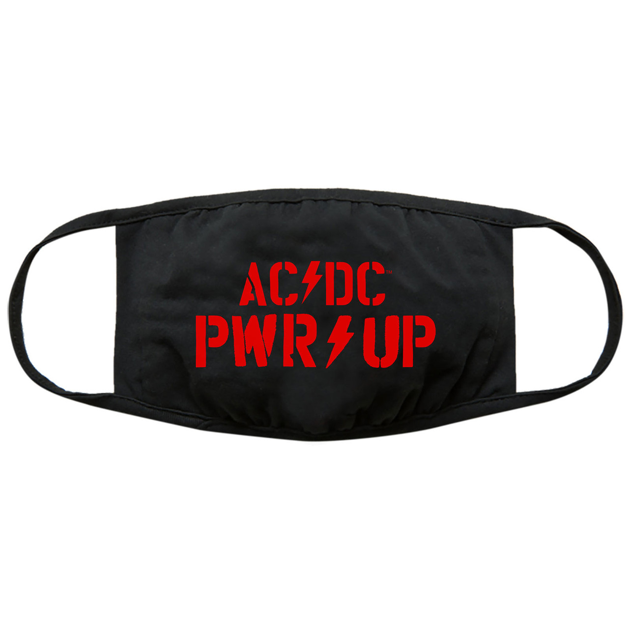 AC/DC 'PWR-UP Logo' (Black) Face Mask Ã‚Â¦ Eyesore Merch