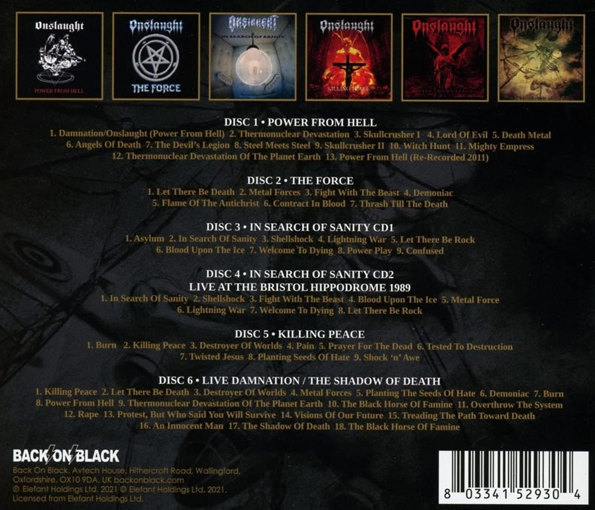 Onslaught 'Force From Hell 1983-2007' 6CD Set
