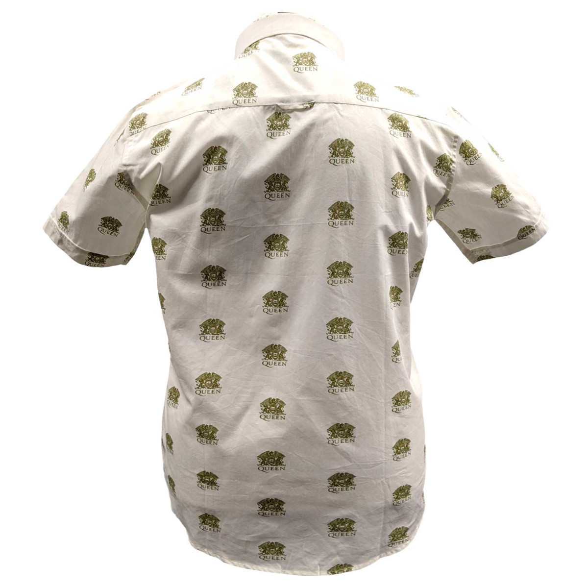 Queen 'Crest Pattern' (White) Casual Shirt | Eyesore Merch