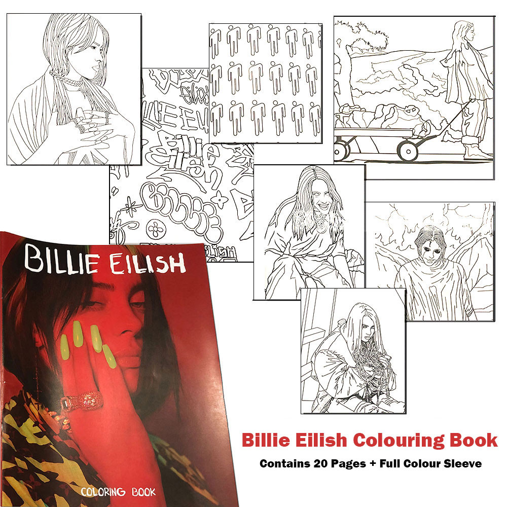 Billie Eilish 'Billie' Colouring Book | Eyesore Merch