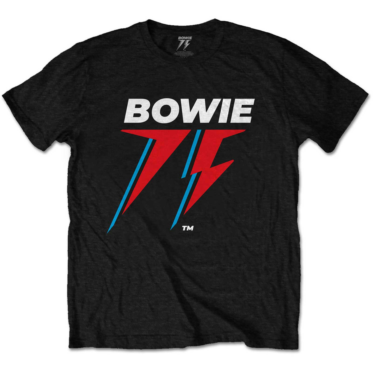 David Bowie '75th Logo' (Black) T-Shirt | Eyesore Merch
