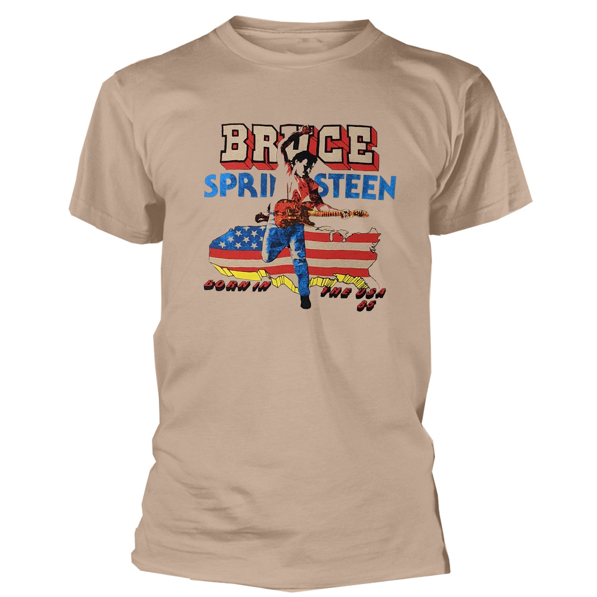 Bruce Springsteen 'Born in The USA '85' (Sand) T-Shirt Ã‚Â¦ Eyesore Merch