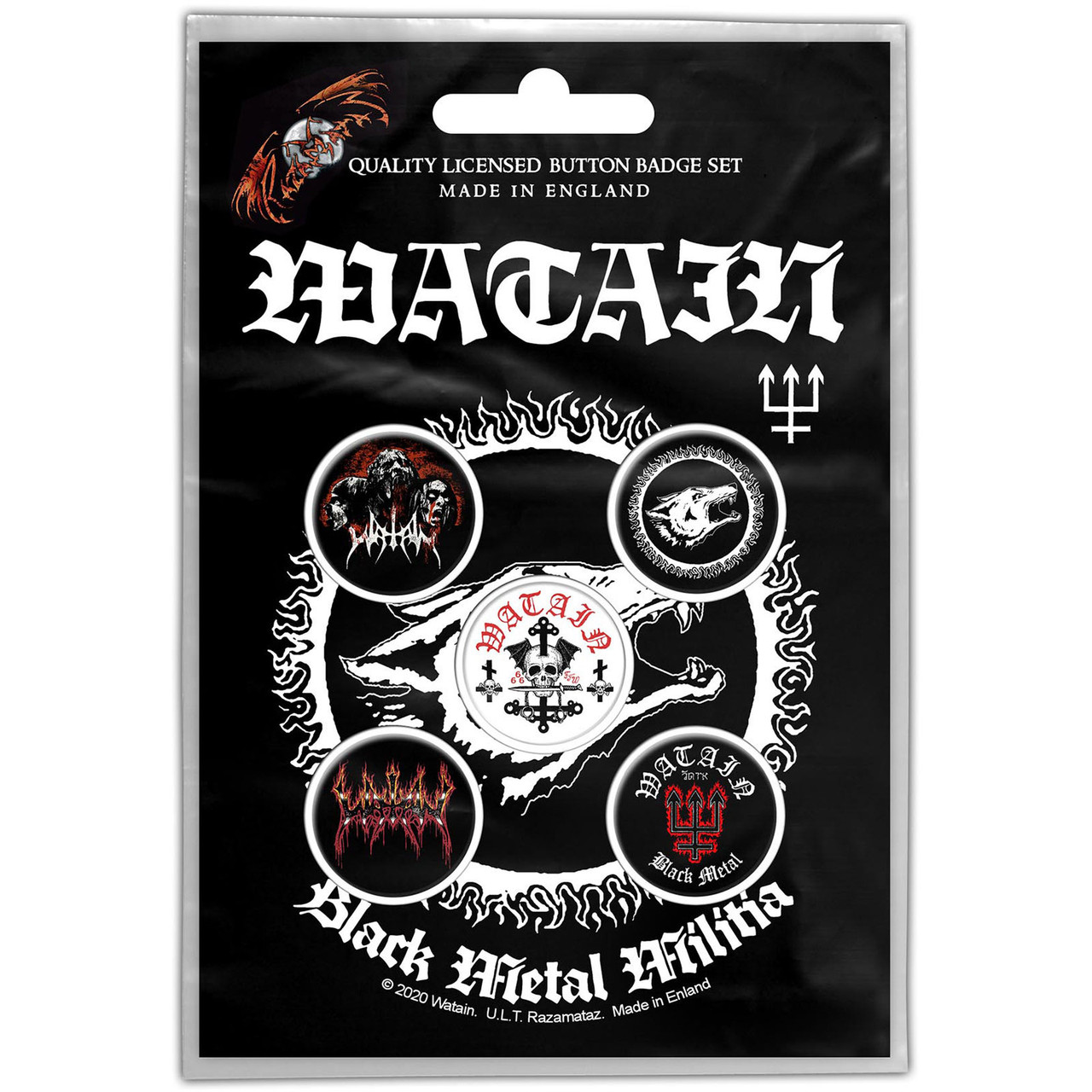 Watain 'Black Metal Militia' Button Badge Pack | Eyesore Merch