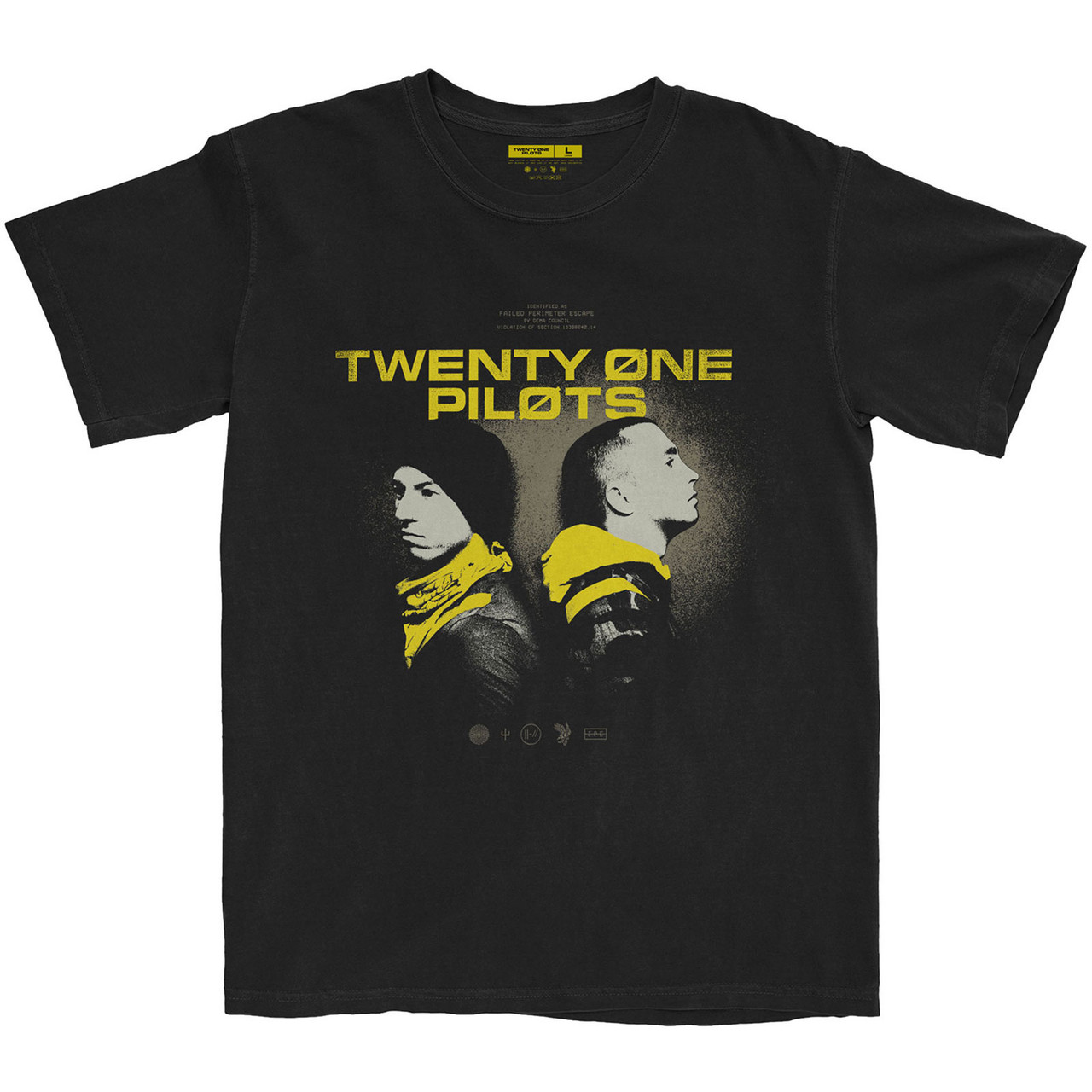 Twenty One Pilots 'Back To Back' (Black) T-Shirt | Eyesore Merch