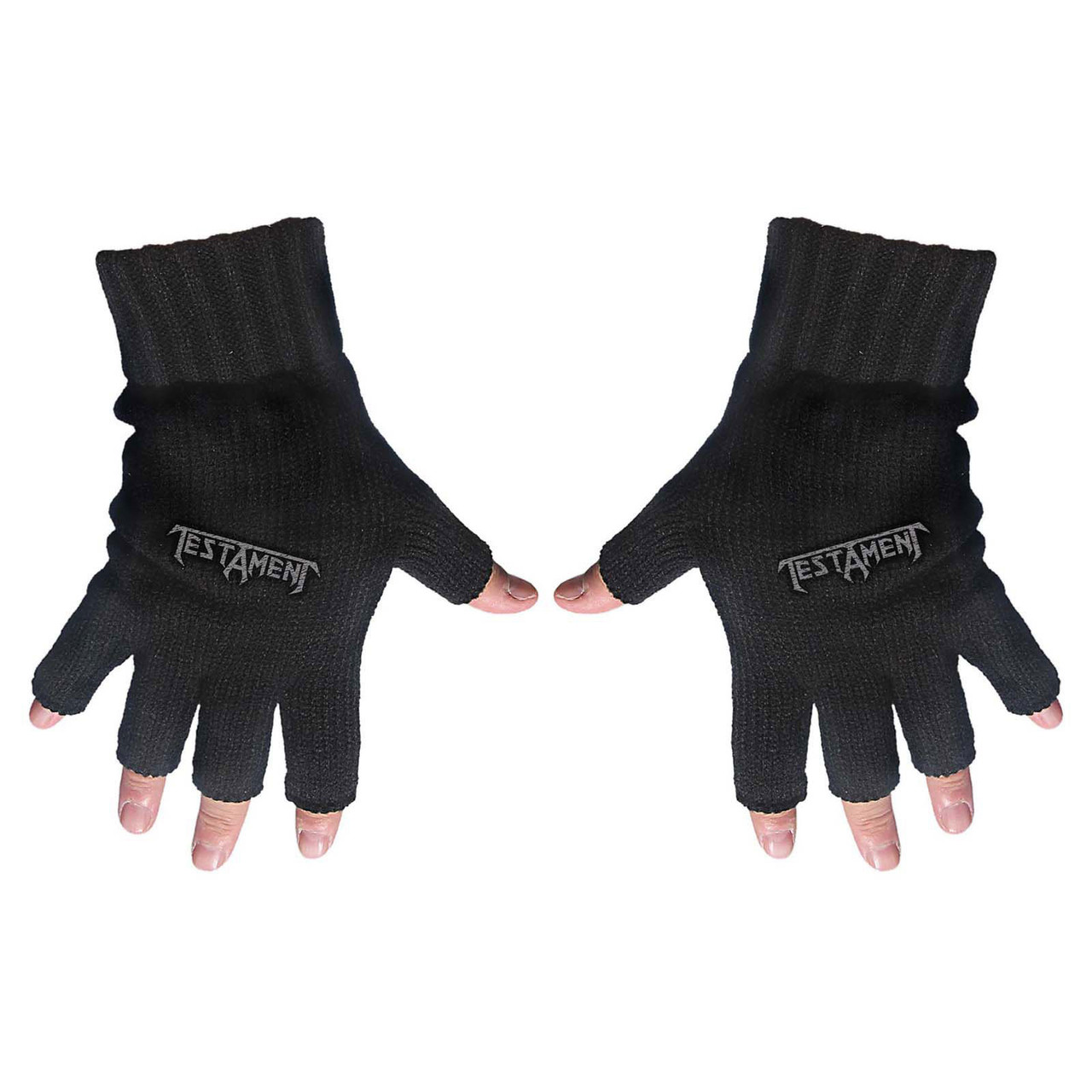 Testament 'Logo' Fingerless Gloves | Eyesore Merch