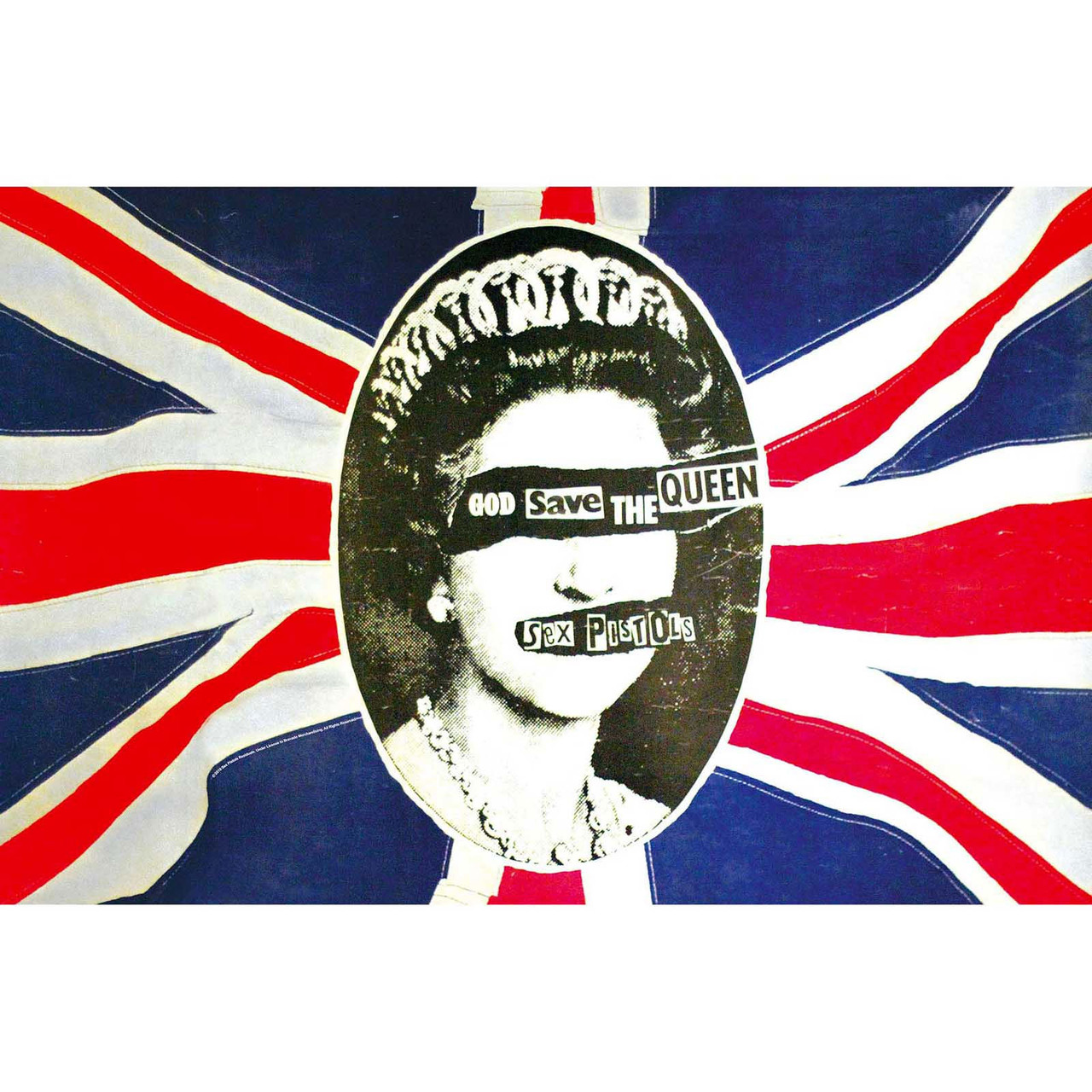 Sex Pistols 'God Save The Queen' Textile Poster | Eyesore Merch