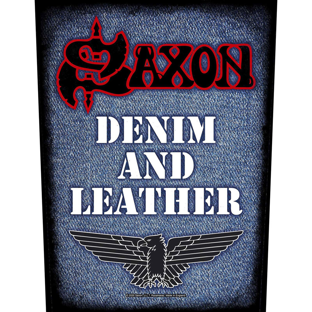 Saxon 'Denim & Leather' Back Patch | Eyesore Merch