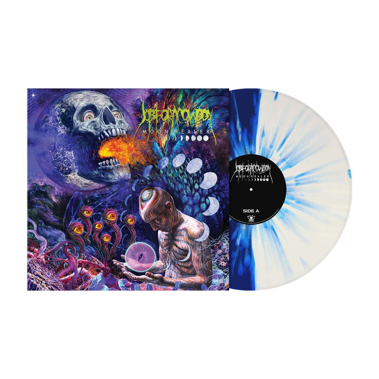 Job For A Cowboy 'Moon Healer' LP Blue White Split Splatter Vinyl