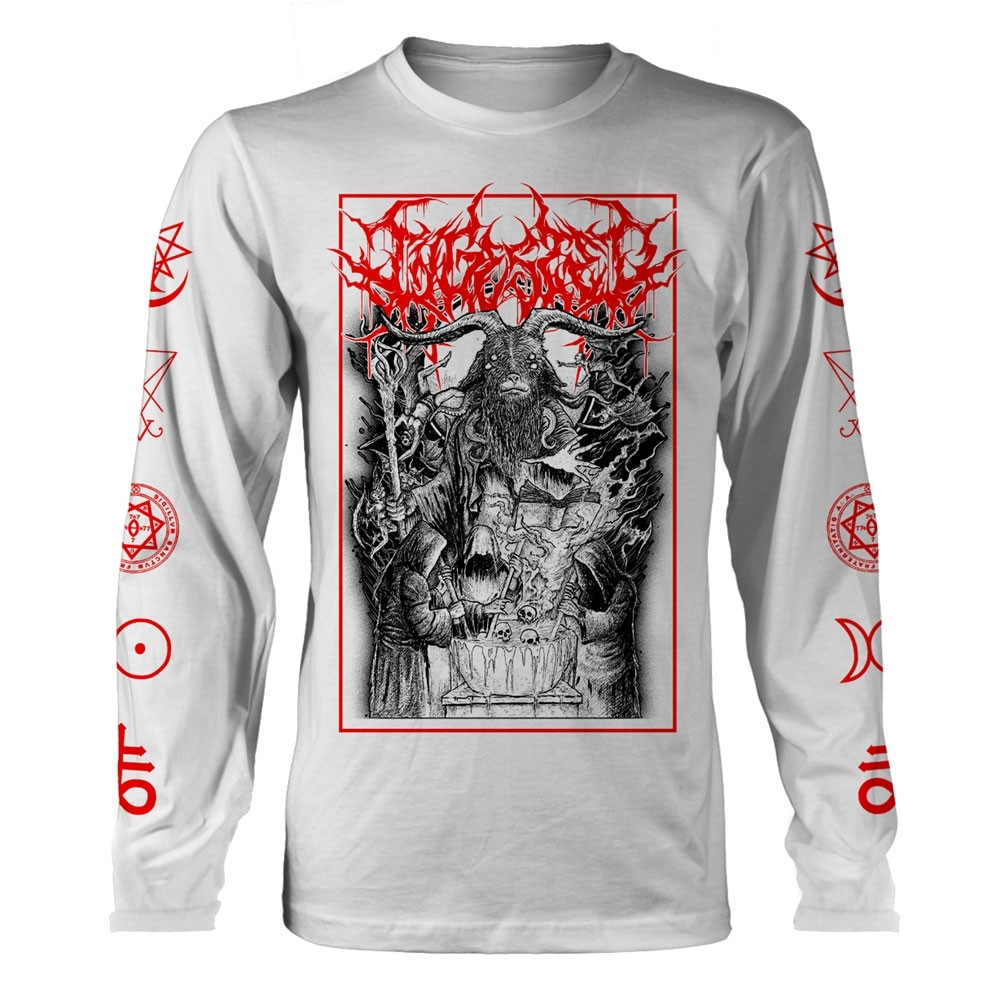 Ingested 'Krieg' (White) Long Sleeve Shirt | Eyesore Merch