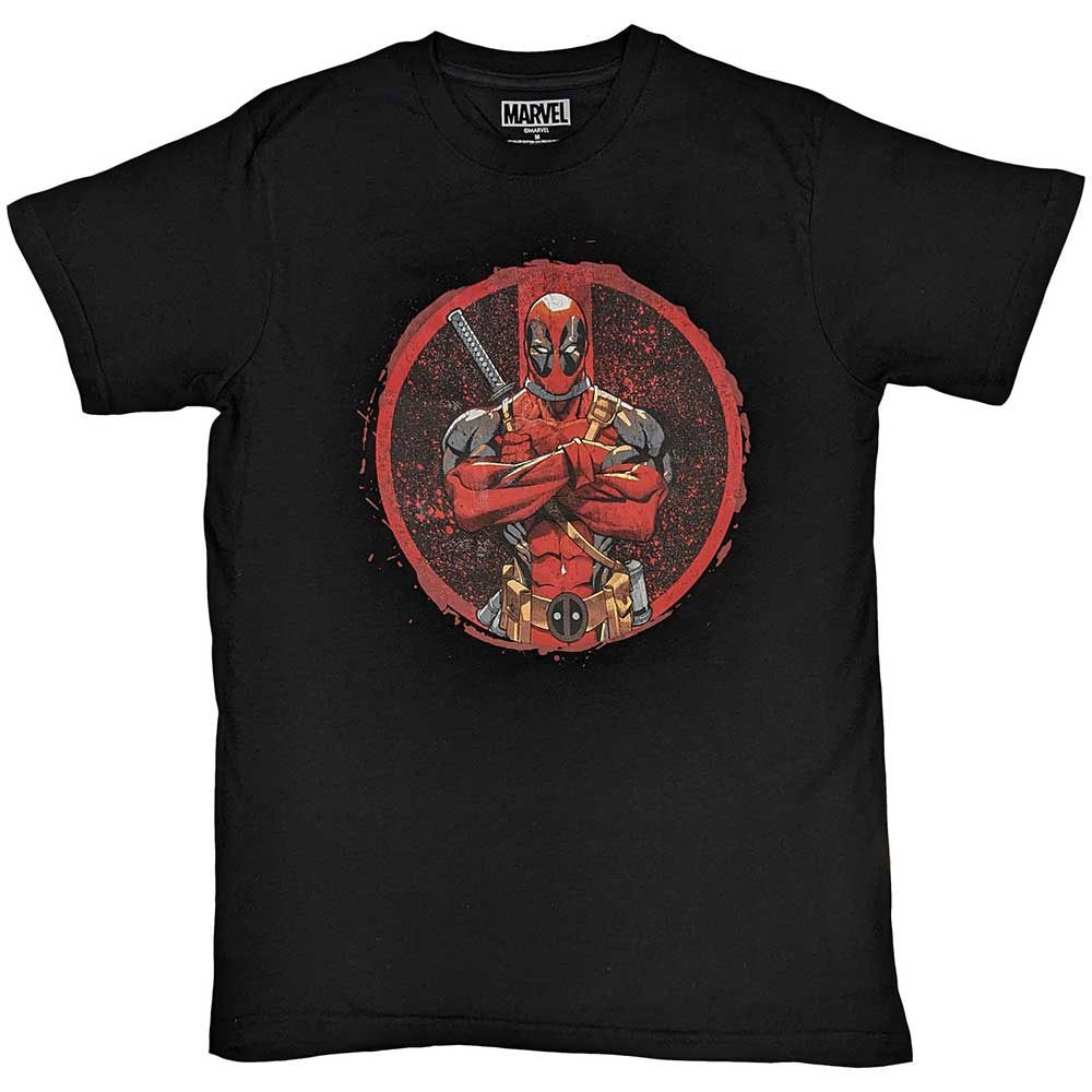 Marvel Deadpool 'Arms Crossed' (Black) T-Shirt | Eyesore Merch