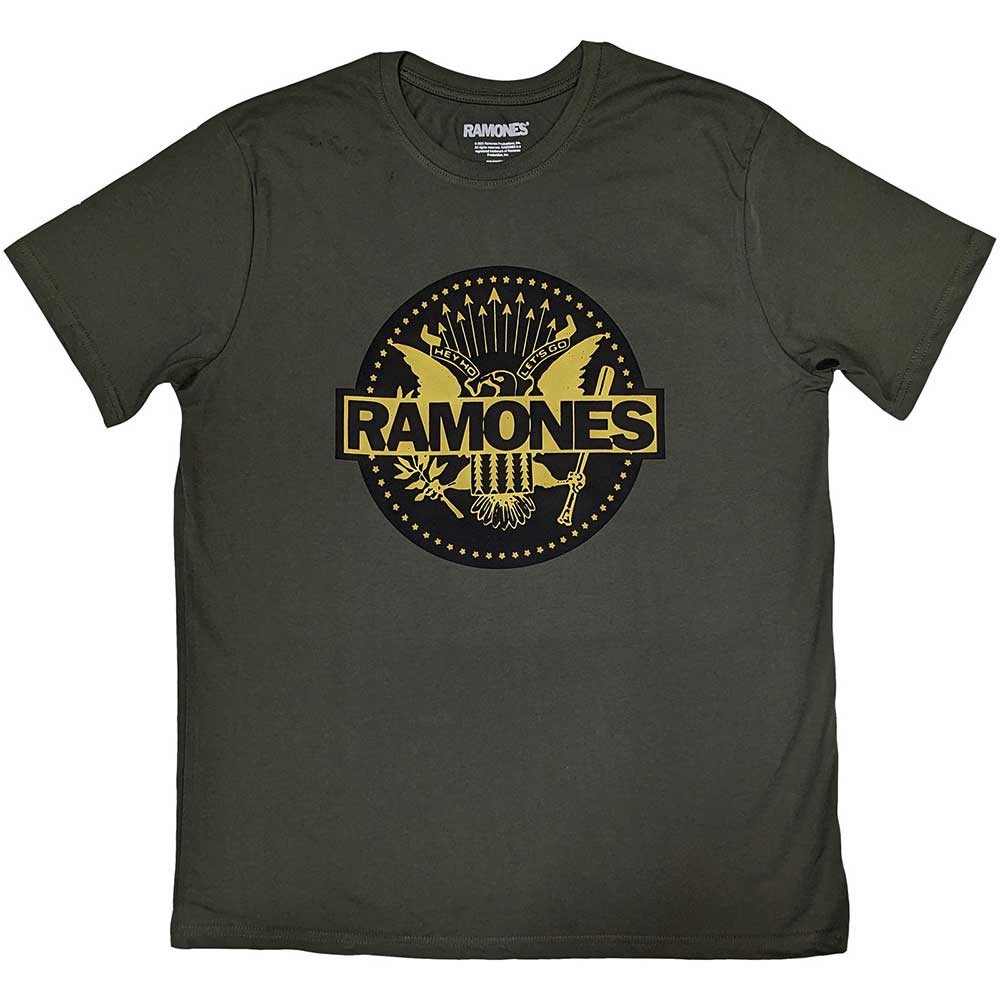 Ramones 'Gold Seal' (Green) T-Shirt | Eyesore Merch